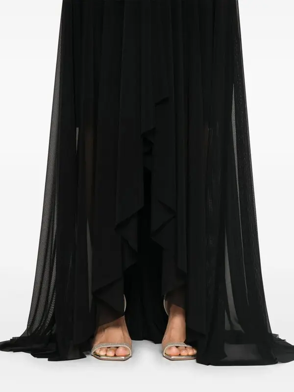Talbot Runhof Draped-detail Gown