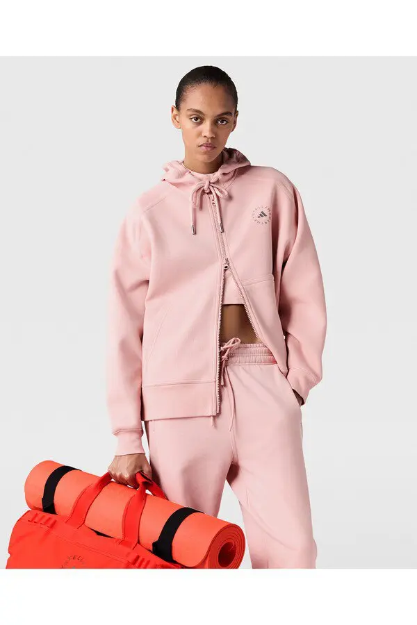Adidas By Stella Mccartney Truelife Full-Zipper Hoodie Pink