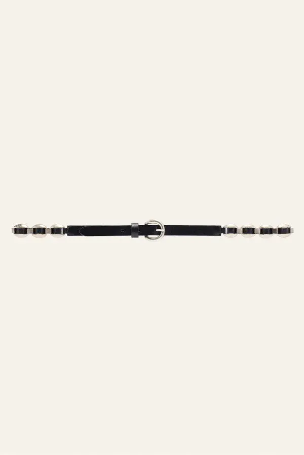 Ba&sh Briska Adjustable Leather Belt - Black