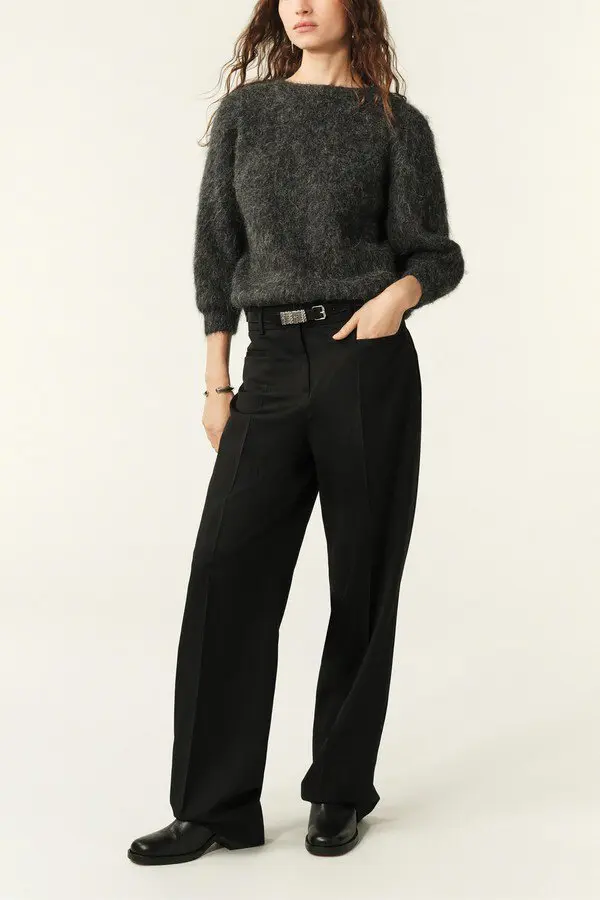 Ba&sh Vamore Virgin Wool Pants - Black