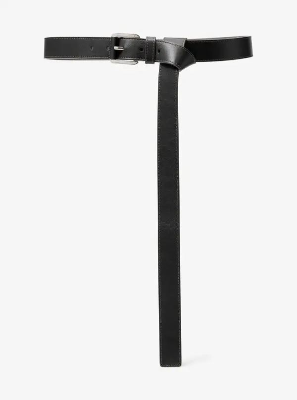 Michael Kors Jodi Leather Belt - Black