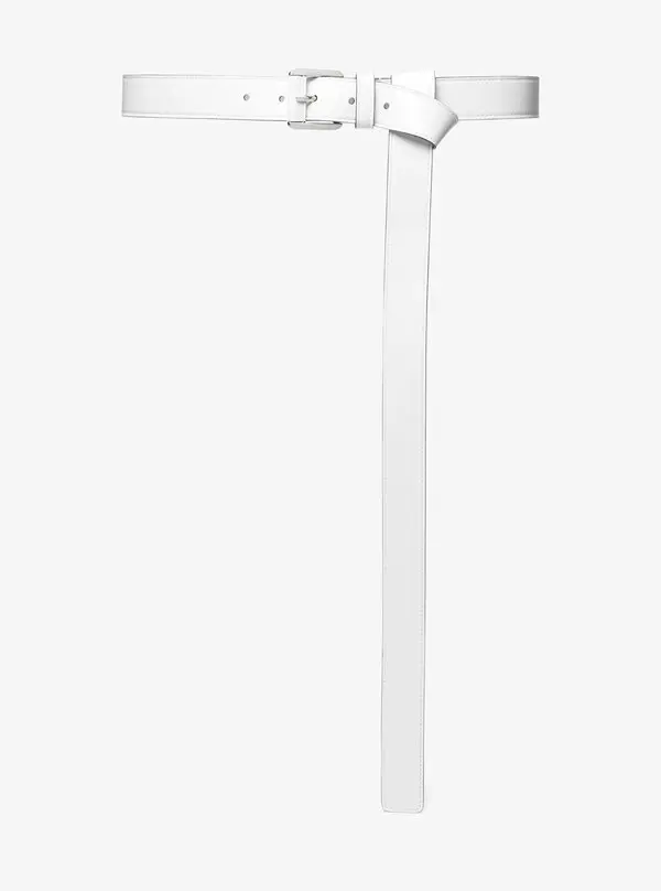Michael Kors Jodi Leather Belt - White