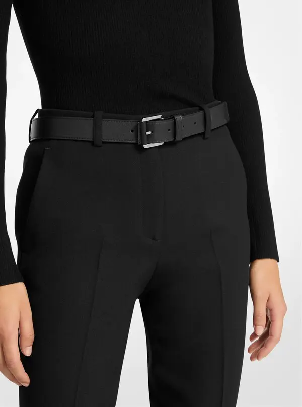 Michael Kors Tilda Leather Trouser Belt In Size By - Black