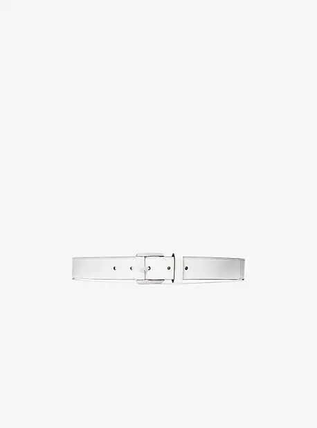 Michael Kors Tilda Leather Belt - White