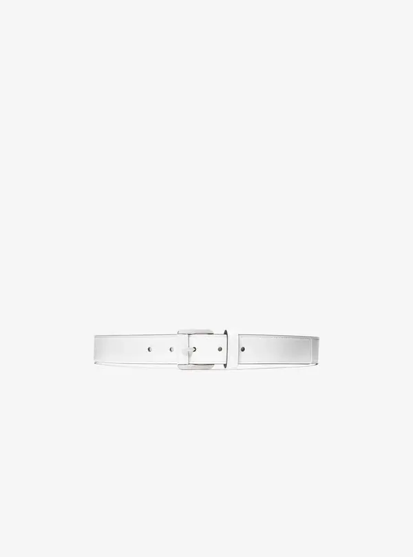 Michael Kors Tilda Leather Belt - White