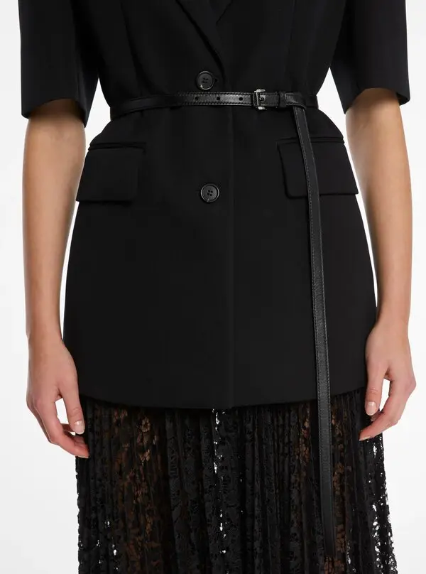 Michael Kors Carolyn Leather Belt - Black