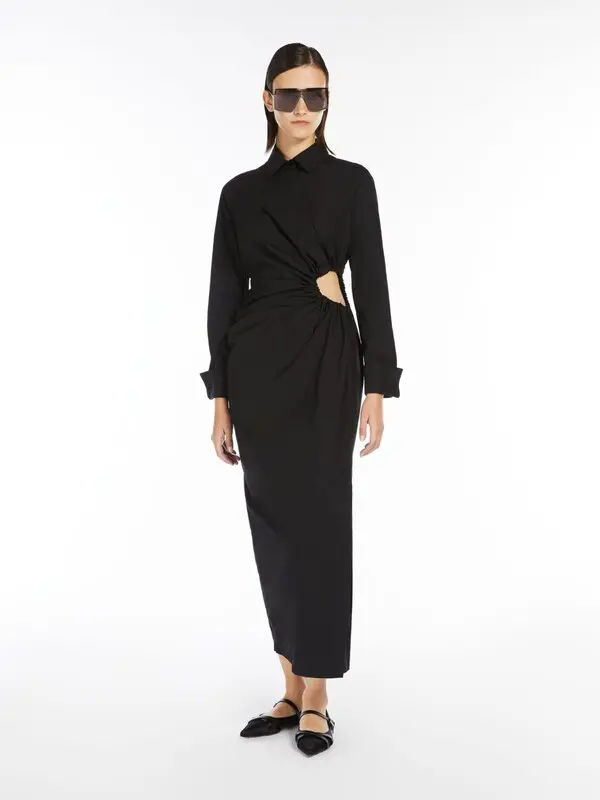 Max Mara Cotton Poplin Fitted Dress