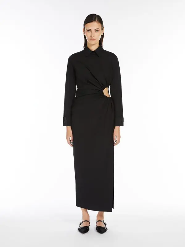 Max Mara Cotton Poplin Fitted Dress