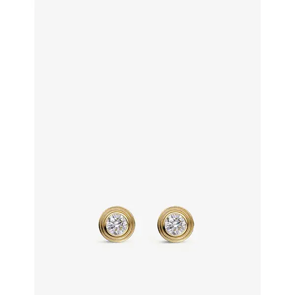 CARTIER D'amour Medium Diamond Stud Earrings - Yellow Gold
