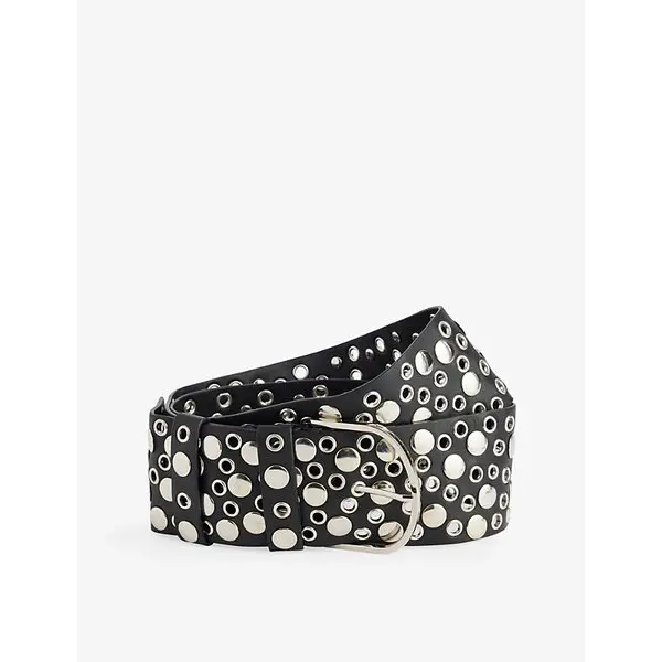 Jaded London Studded Leather Belt - Black | Editorialist