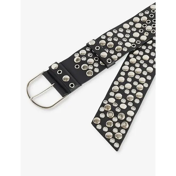 Jaded London Studded Leather Belt - Black | Editorialist
