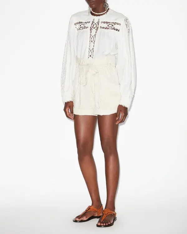 ETOILE Sereni Crinkled Relaxed Fit Shorts With Drawstring Waist