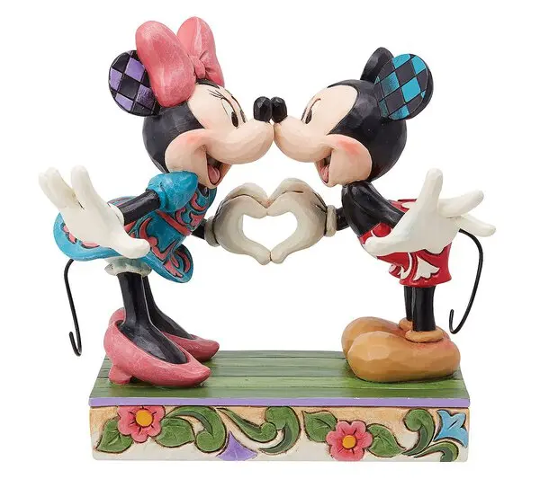 JIM SHORE Disney Traditions Mickey/ Minnie W/ H Earts Figure - One-color