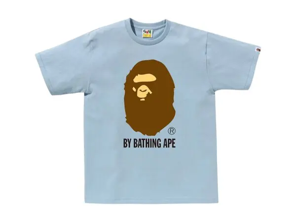 A BATHING APE By Bathing Ape Logo Tee Shirt - Sax