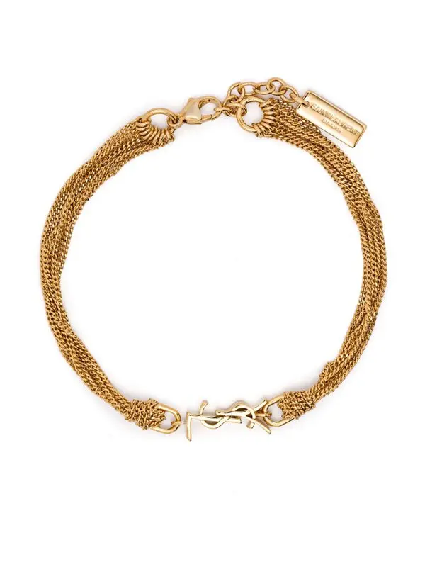 Saint Laurent Cassandre Chain Bracelet - Gold