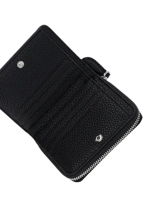 Karl Lagerfeld Medium Ikon Pebble Bi-fold Wallet - Black