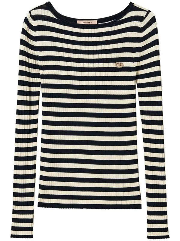TWINSET Striped Jumper By - Blue