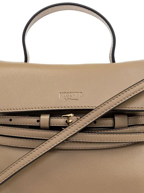Moschino Small Tie Me Shoulder Bag - Neutrals