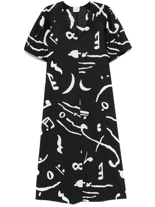 ALYSI Abstract-print Maxi Dress