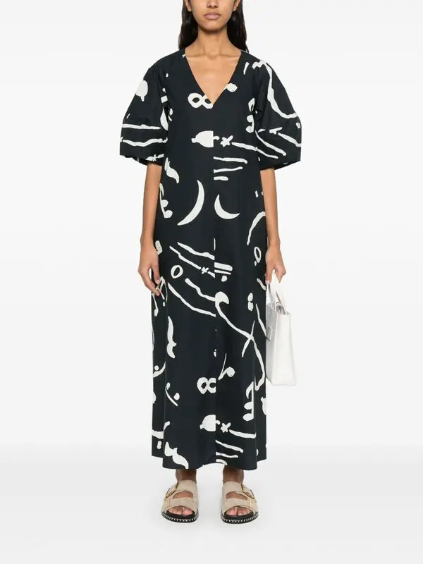 ALYSI Abstract-print Maxi Dress