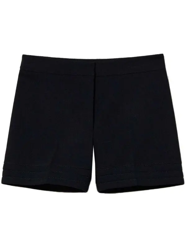 TWINSET Embroidered Straight-leg Shorts