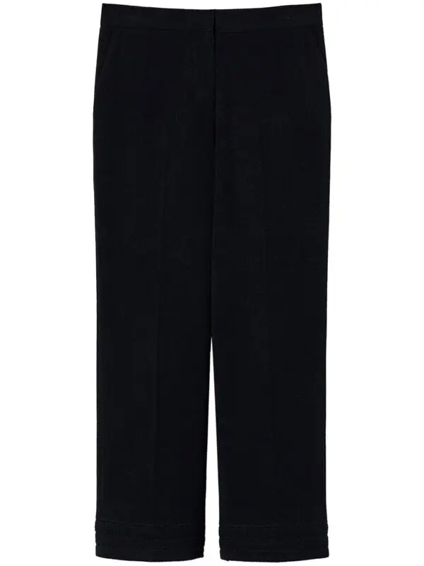 TWINSET Embroidered Straight-leg Trousers - Blue