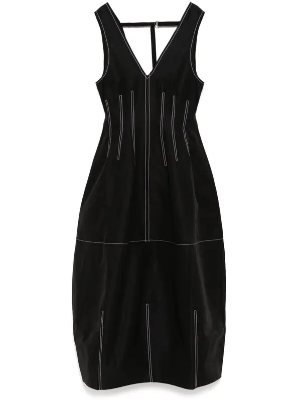 LEE MATHEWS V-neck Midi Dress