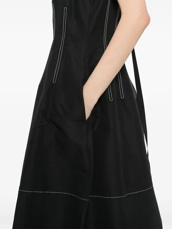 LEE MATHEWS V-neck Midi Dress