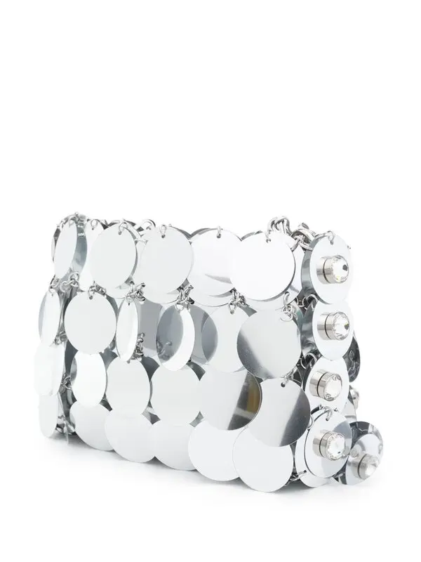 Rabanne Sequined Mini Bag - Silver