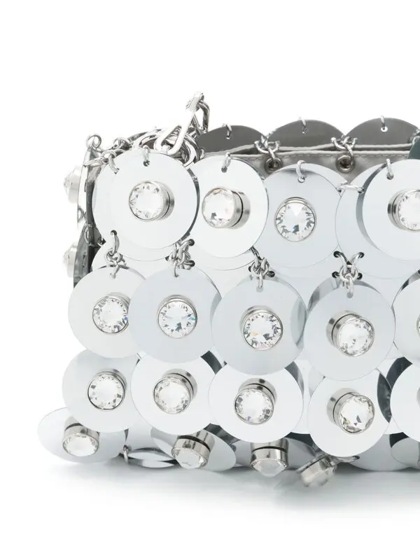 Rabanne Sequined Mini Bag - Silver