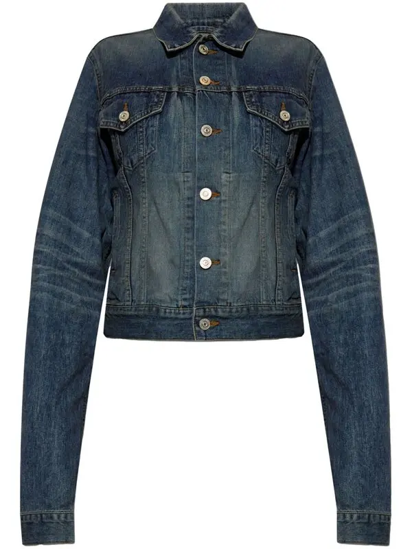 Balenciaga Denim Trucker Jacket - Blue