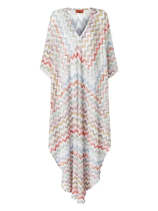 Missoni Zigzag-woven Maxi Dress - White
