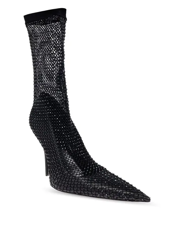 Balenciaga 110mm Avenue Fishnet Booties