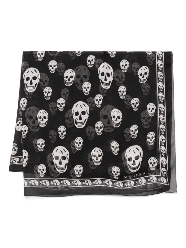 Alexander McQueen Skull-print Scarf - Black