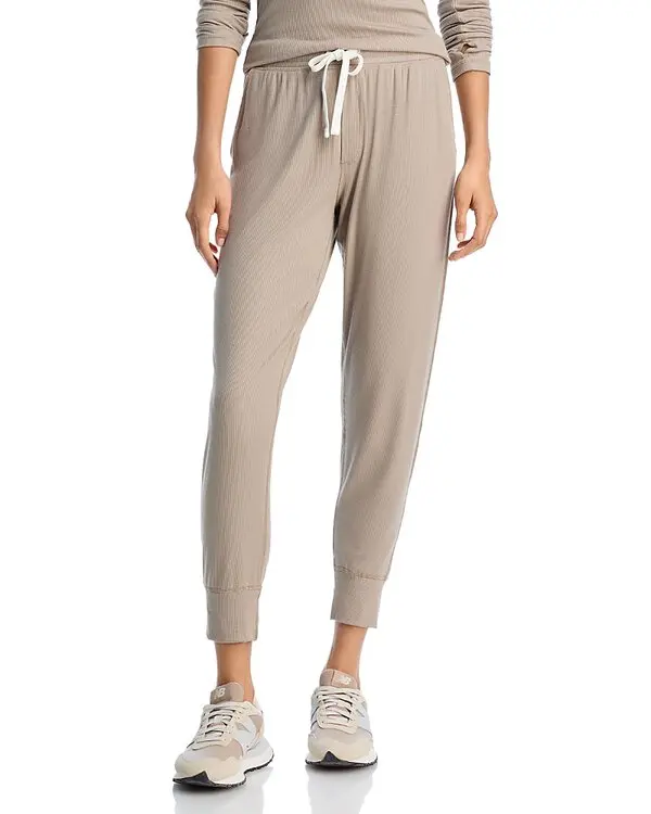 Splits59 Kiki Rib 7/8 Jogger Pants - Latte