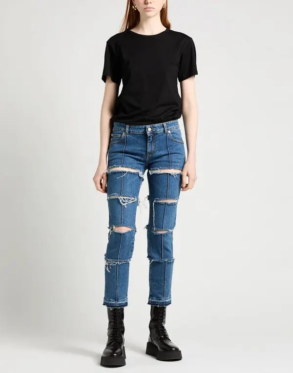 Alexander McQueen Skinny Jeans With Distressed Detail