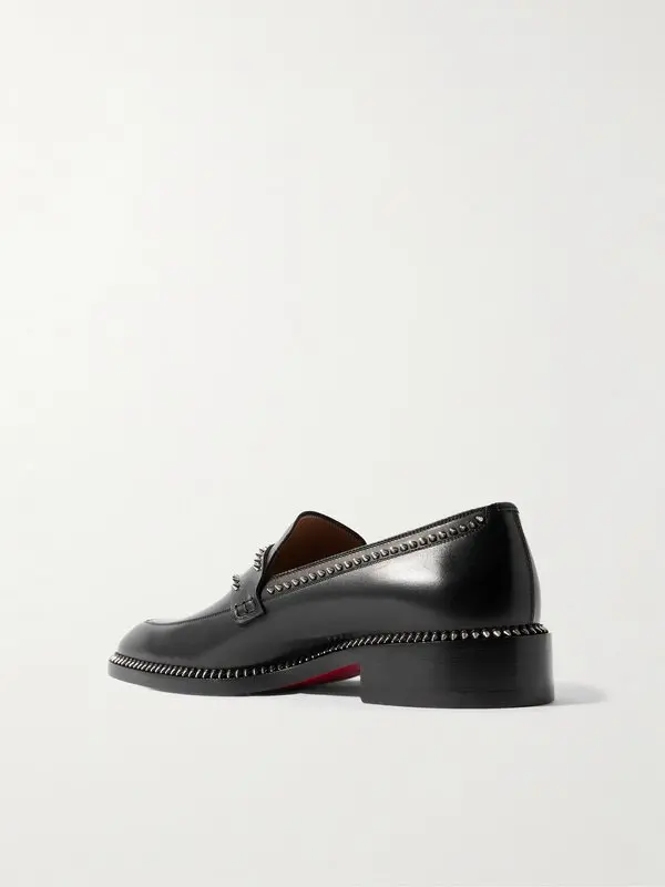 Christian Louboutin Cocoriclou Studded Leather Loafers  display picture 2