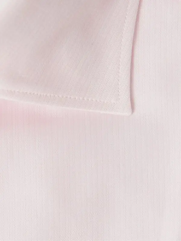 Zegna Cutaway-collar Pinstriped Trofeo™ Comfort Shirt - Pink