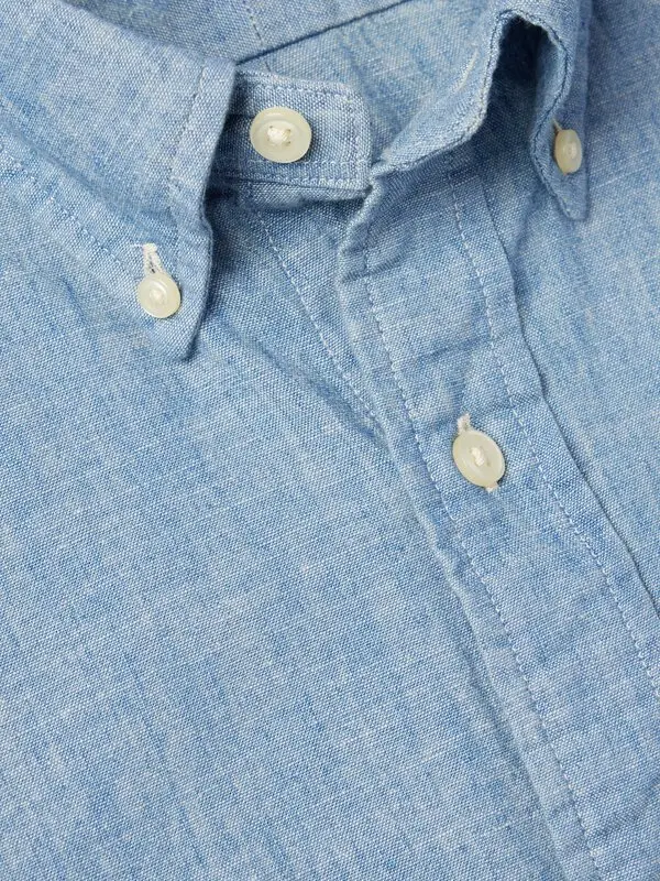 Polo Ralph Lauren Button-down Collar Cotton-chambray Shirt - Blue