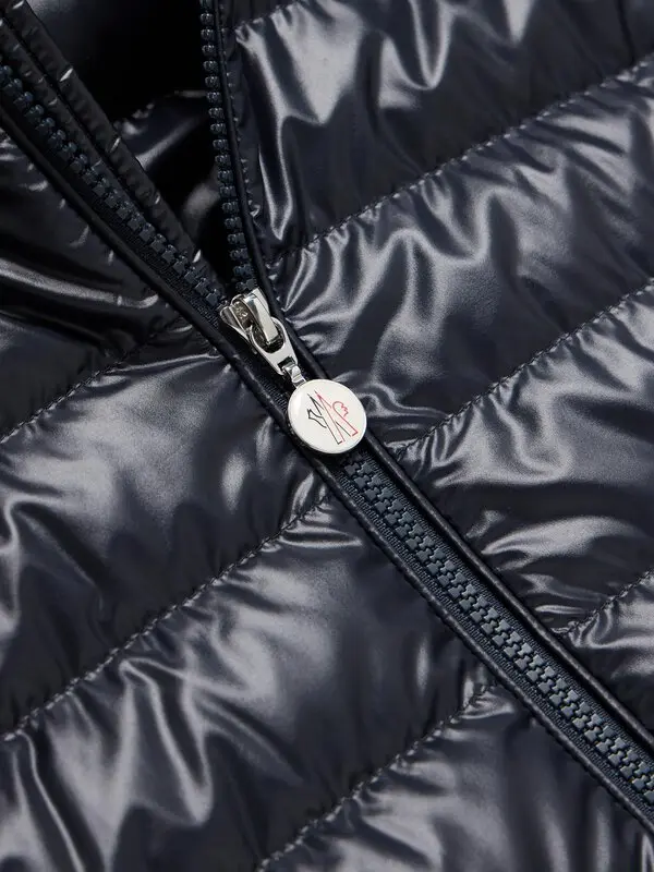 Moncler Lauros Quilted Shell Hooded Down Jacket - Blue
