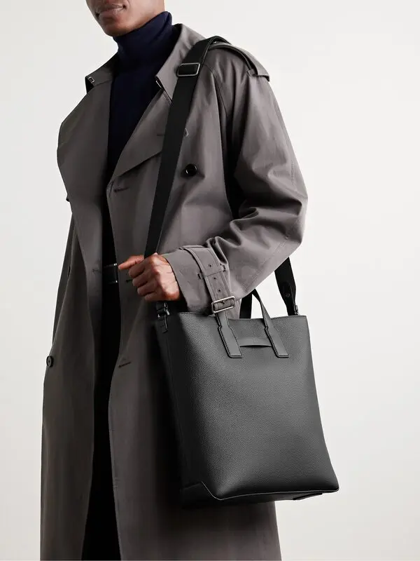 Dunhill 1893 Harness Full-Grain Leather Tote Bag In Black - 40