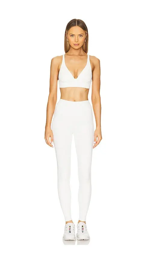 GIGI C Marissa Sports Bra Top In White