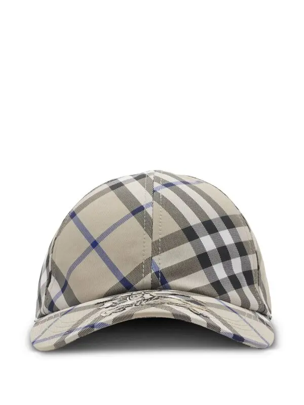 Burberry Check Baseball Cap - Neutrals