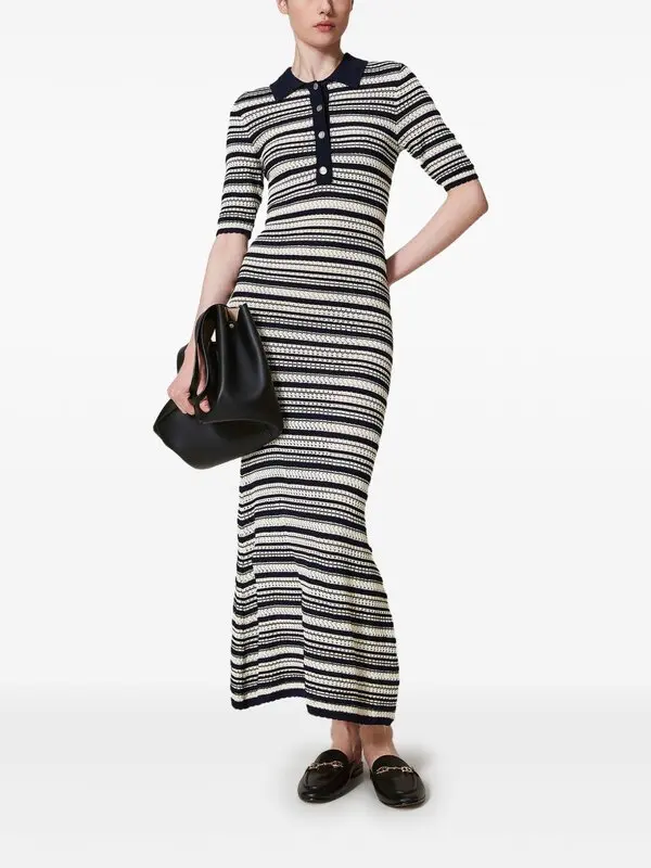 TWINSET Striped Knitted Dress