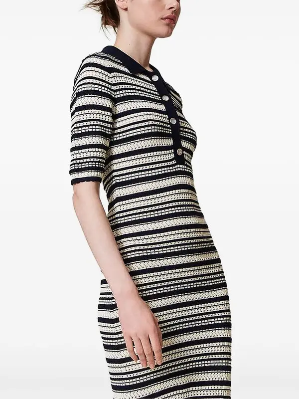 TWINSET Striped Knitted Dress