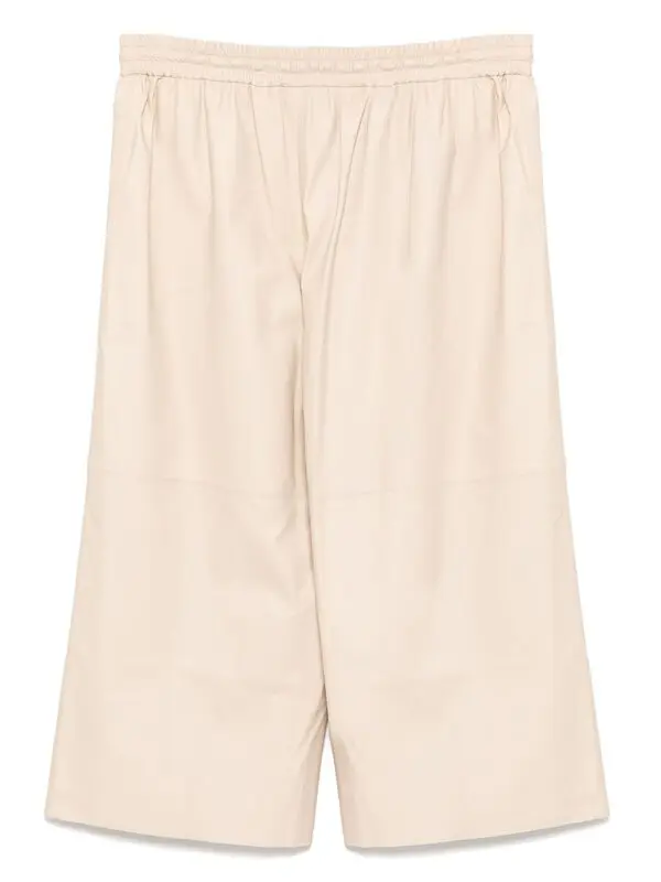 YVES SALOMON Leather Trousers - Neutrals