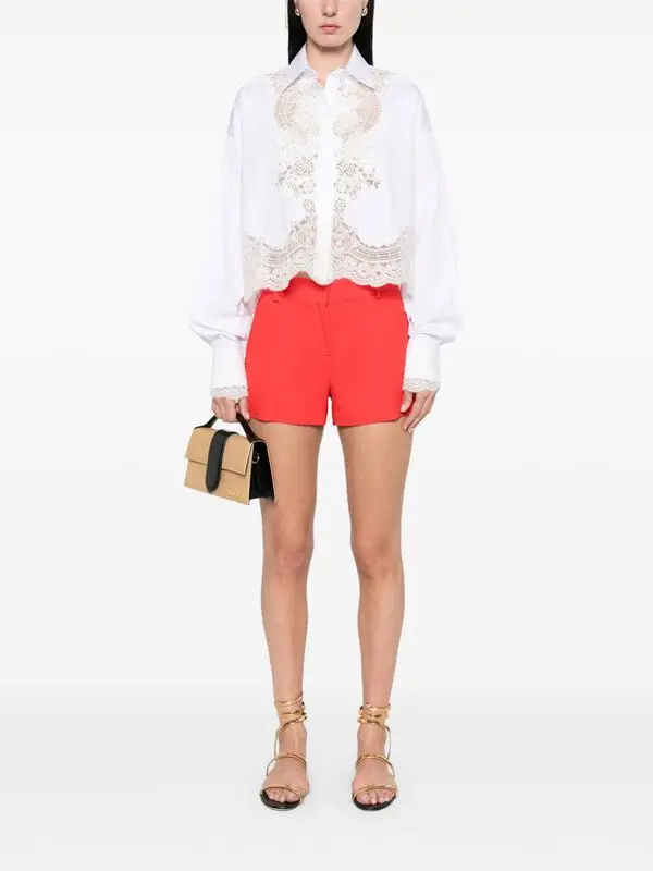 Ermanno Scervino Crepe Shorts - Red