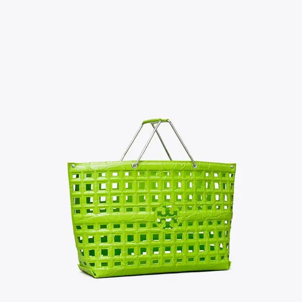 Tory Burch Ella Croc-embossed Market Tote