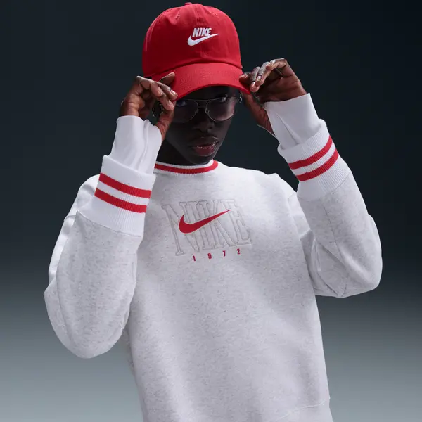 Nike Sportswear Phoenix Fleece Oversized Graphic Crew-neck Sweatshirt - Brown
