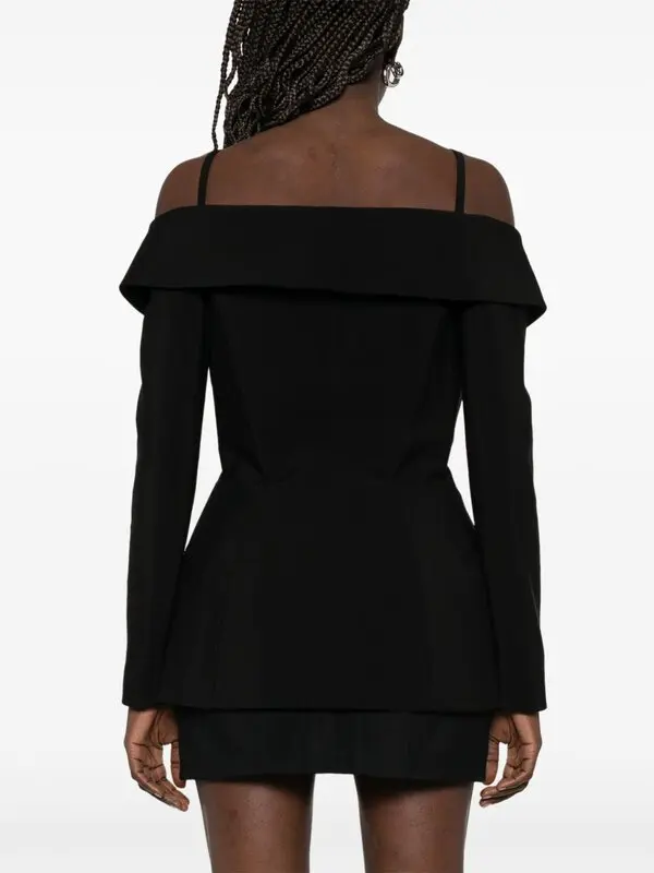 MUGLER Sculptural Off-shoulder Jacket